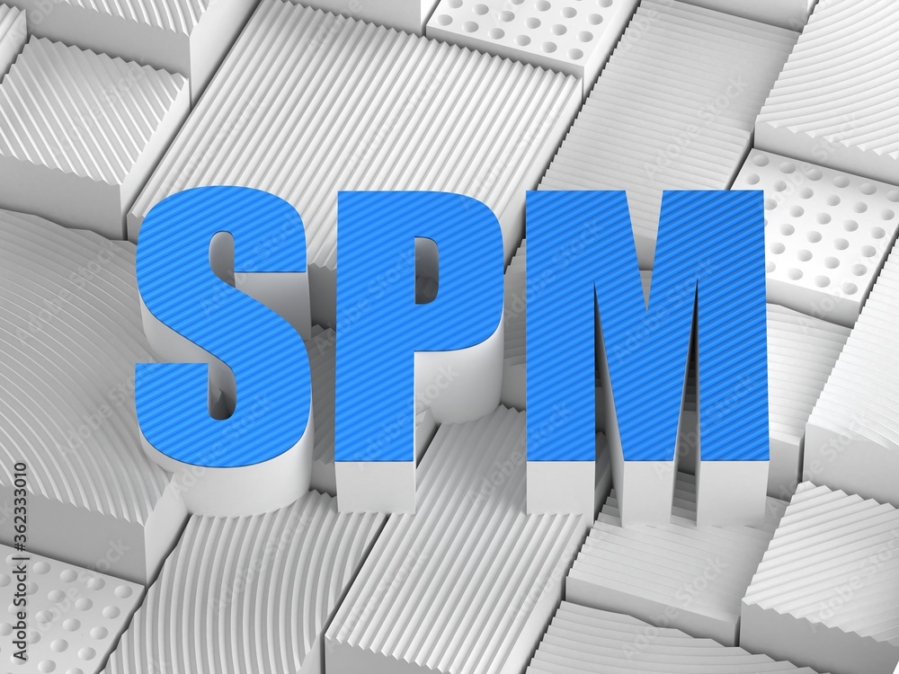 SPM acronym (Statistical parametric mapping) Stock Illustration | Adobe ...