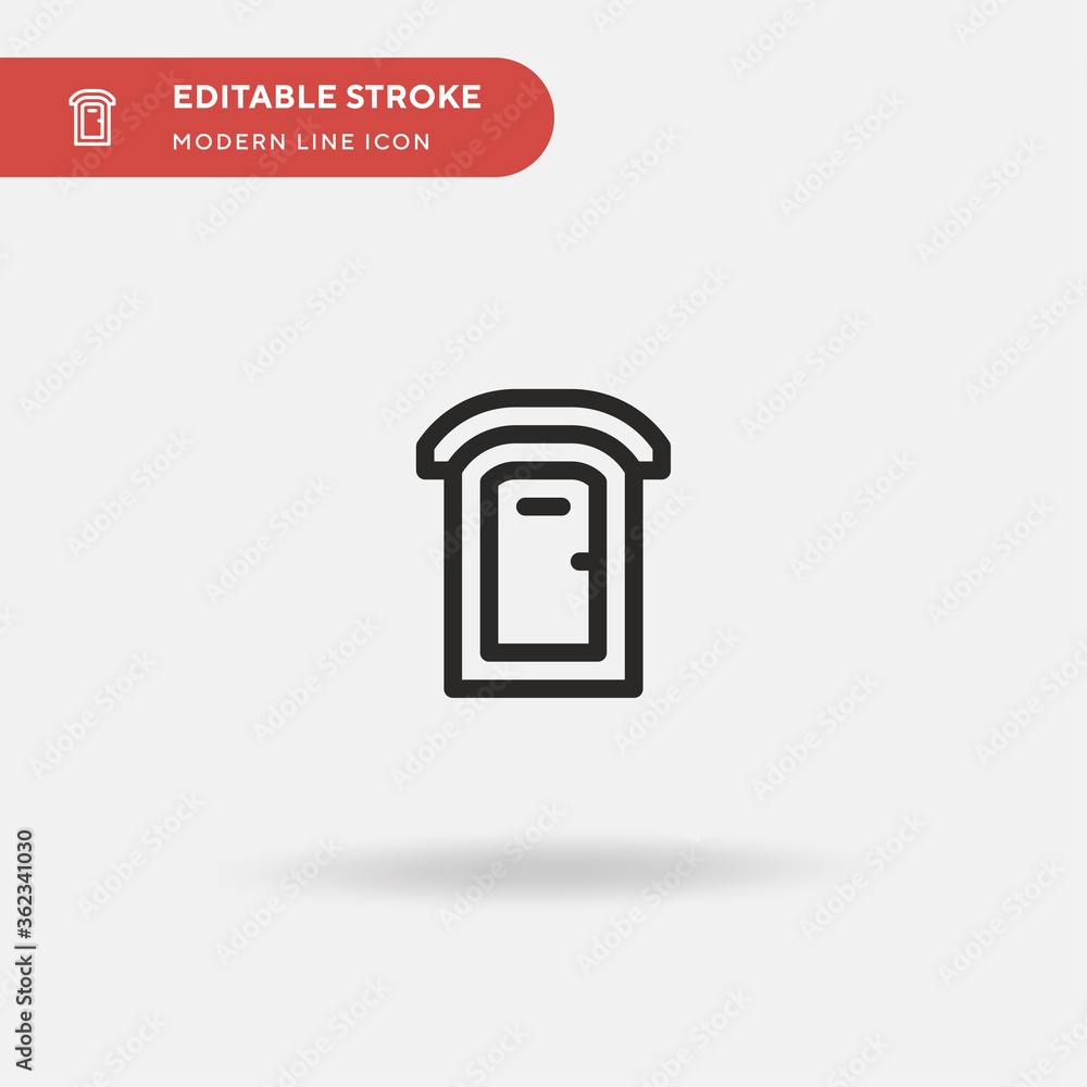 Portable Toilet Simple vector icon. Illustration symbol design template ...