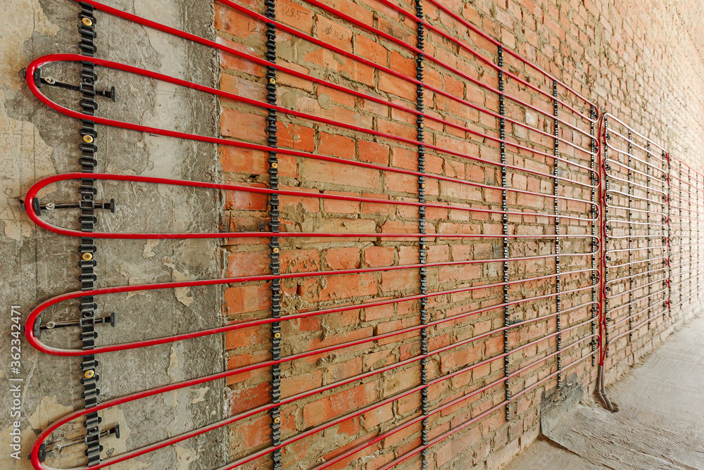 installation of wall insulation for the pool, engineering design Stock ...