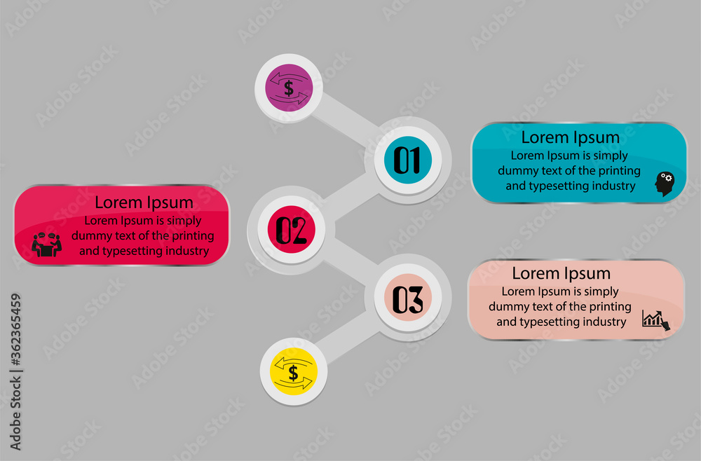 Business data visualization, infographics. Scheme of the process of ...