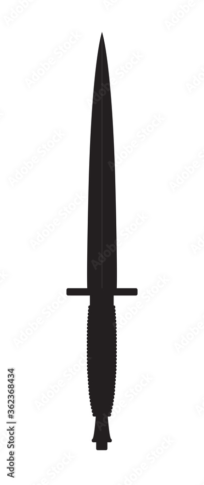 Commando Knife Silhouette Stock Vector | Adobe Stock
