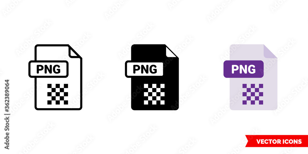 PNG file icon of 3 types. Isolated vector sign symbol. Stock Vector ...