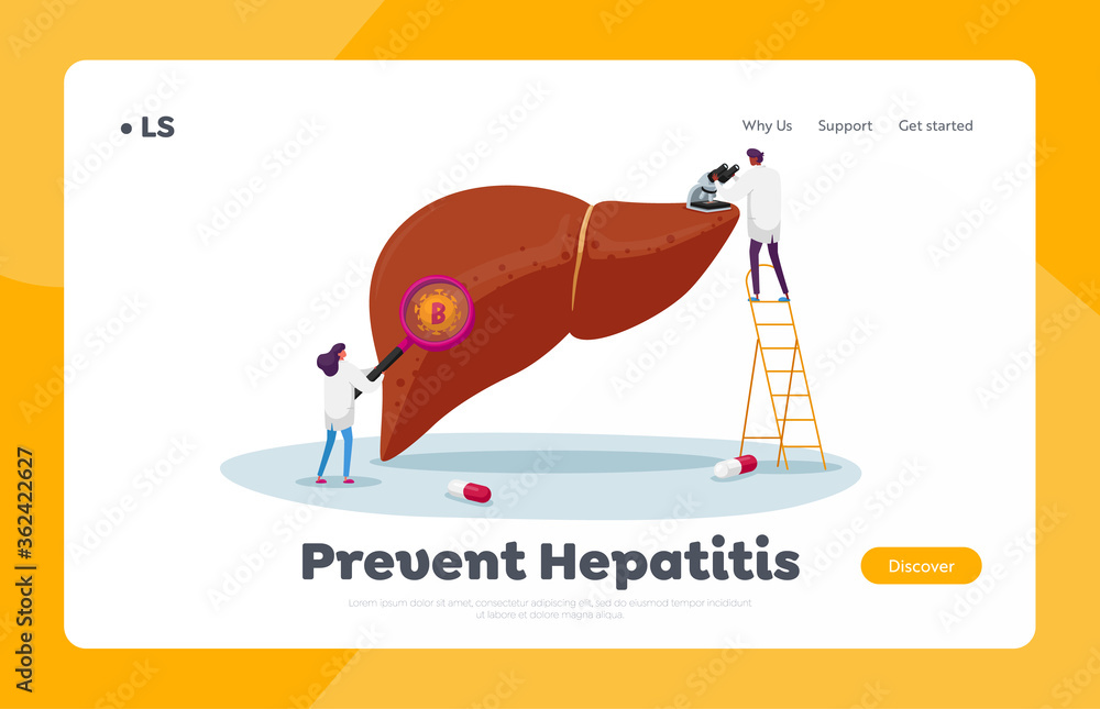 Hepatitis B Disease, Medical Analysis Research, Sickness Landing Page ...