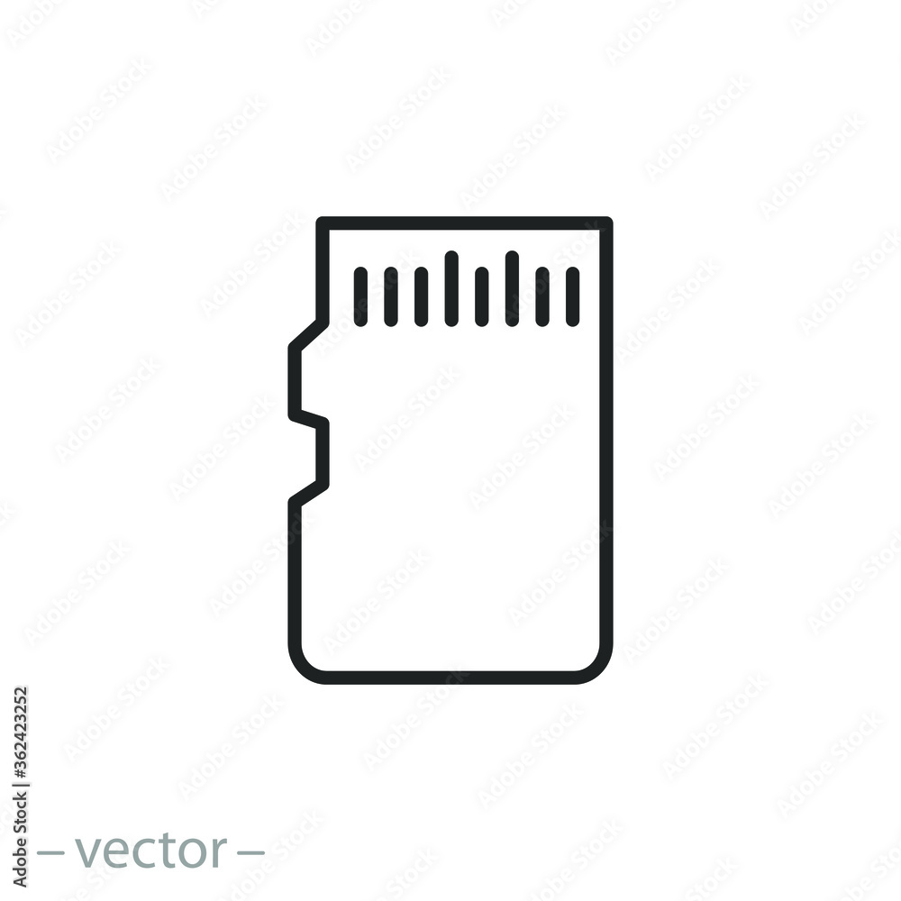 micro sd card icon, adapter for laptop, memory card, reader device ...