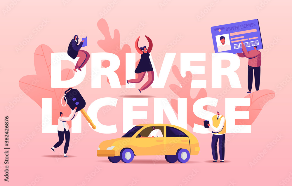 Driver License Concept. People Studying in School Learning to Drive Car ...