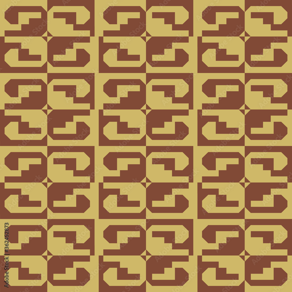 Seamless monochrome geometrical pattern. Ancient Peruvian Indian motif ...