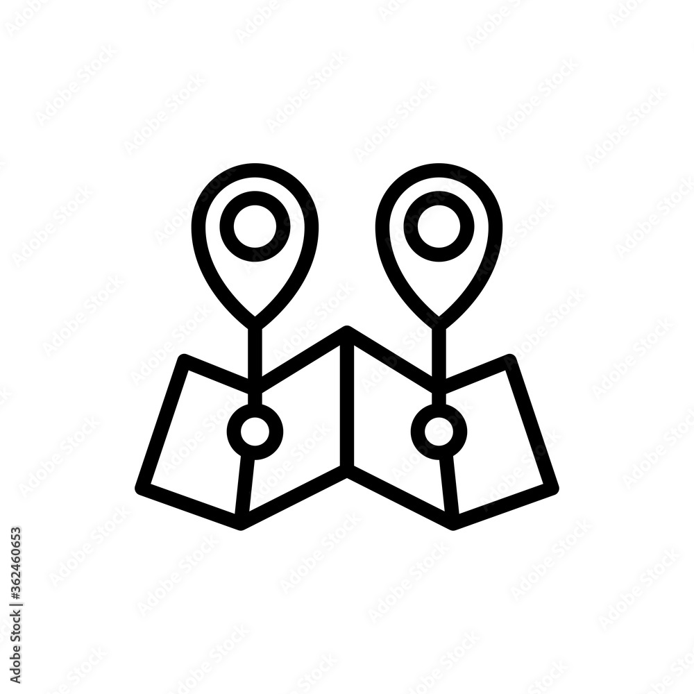 Maps Pin icon. Navigation icons set. Brochure map Stock Vector | Adobe ...
