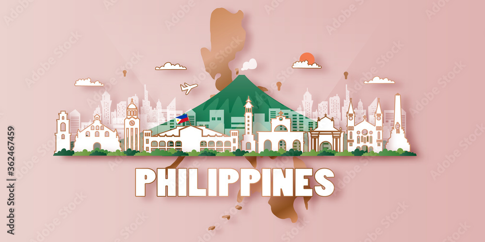 Philippines Travel postcard, poster, tour advertising of world famous ...
