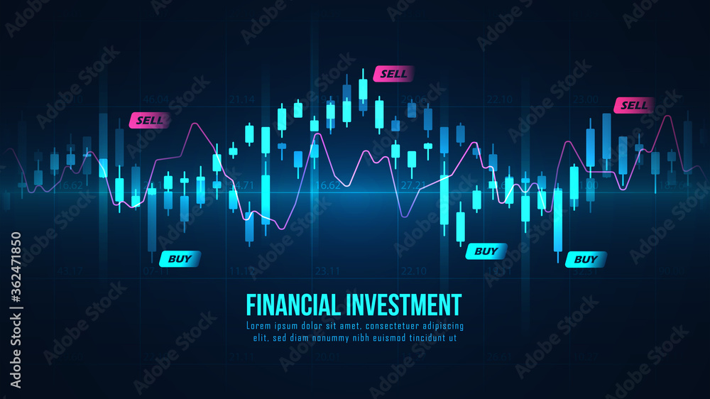 Stock market or forex trading graph in graphic concept suitable for ...