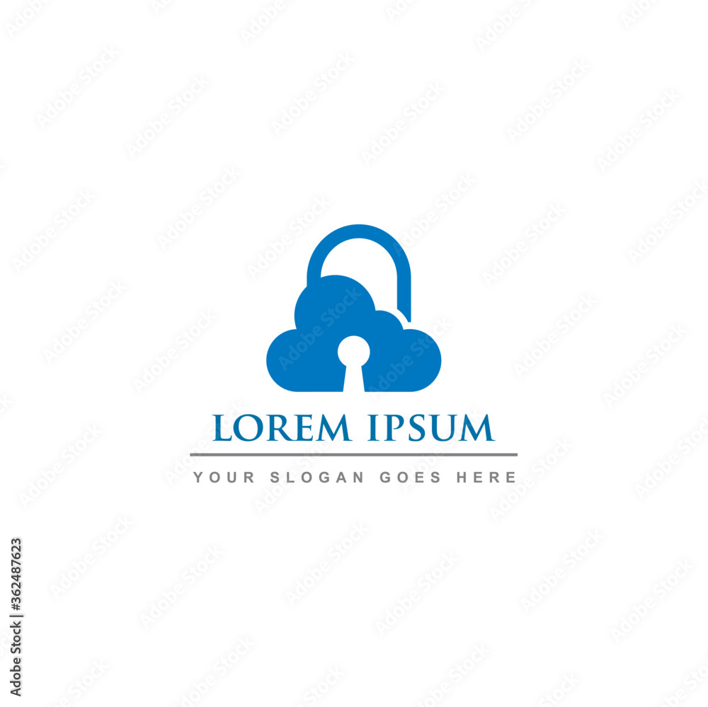 cloud lock logo , smart protection logo Stock Vector | Adobe Stock