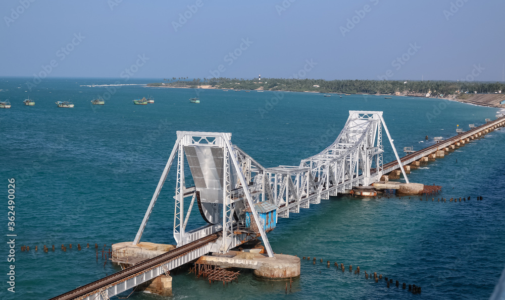 Pamban Bridge is a railway bridge which connects the town of Mandapam ...