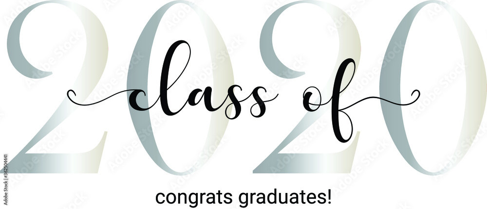 Class of 2020. Modern calligraphy. Vector illustration. Hand drawn ...