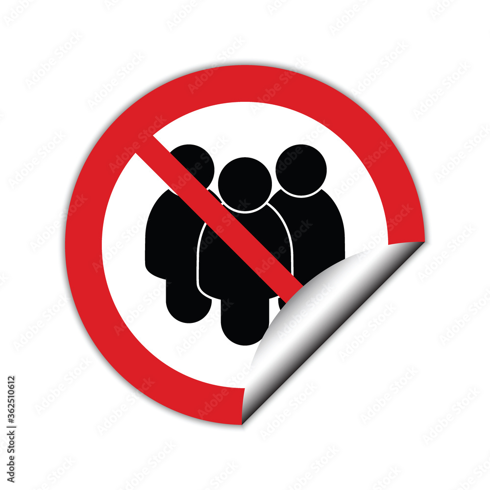 no people icon. forbidden sign. epidemic coronavirus covid-19 Stock ...