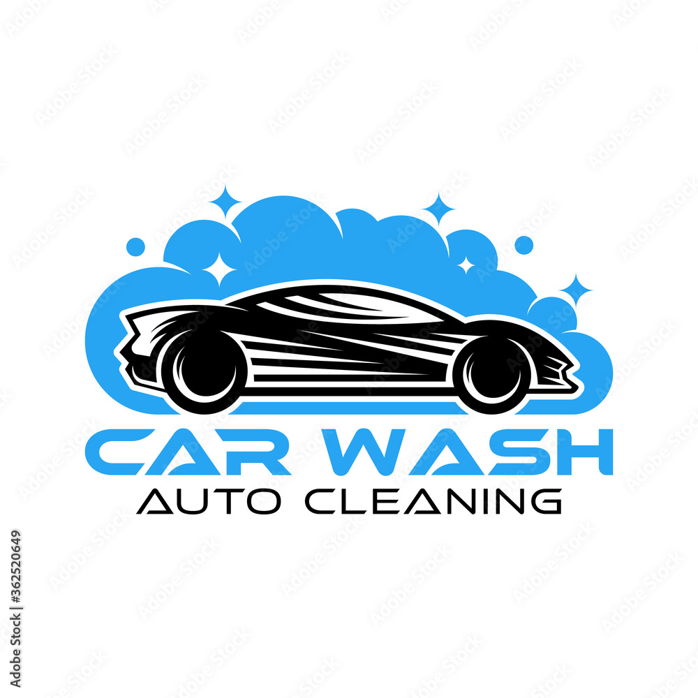Car Wash Logo Vector Illustration template. Trendy Car Wash vector logo ...