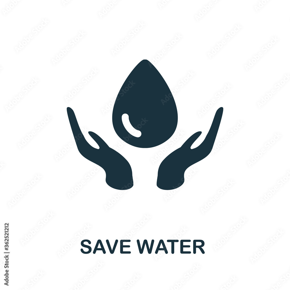 Save Water icon. Simple element from global warming collection ...