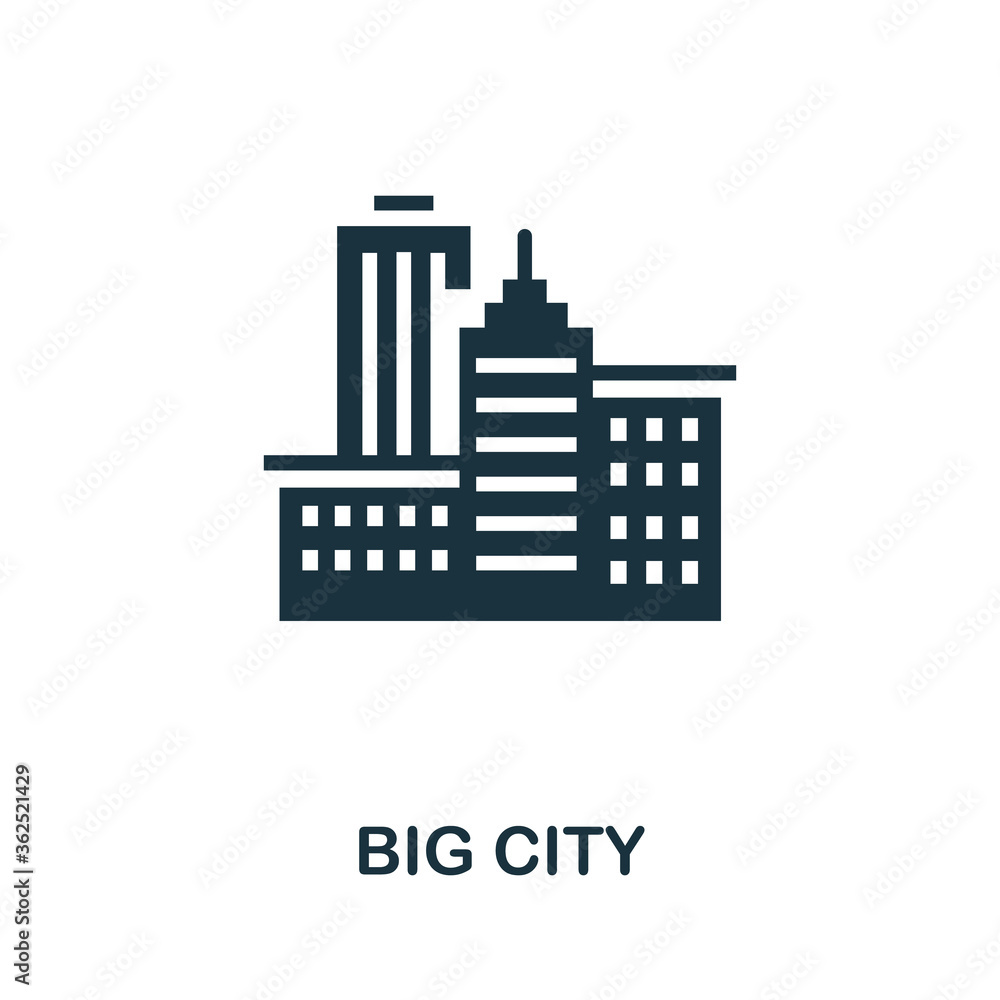 Big City icon. Simple element from global warming collection. Creative ...