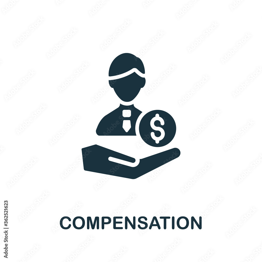 Compensation icon. Simple element from Crisis collection. Creative ...