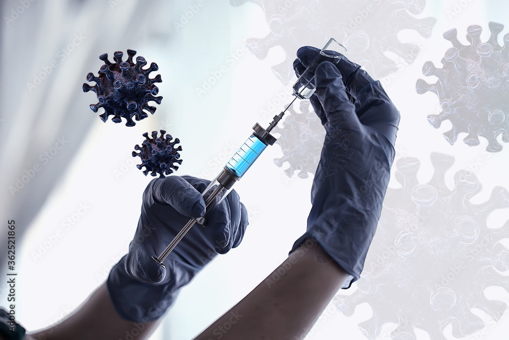 vaccination self-injection, panic pandemic coronavirus, injection ...