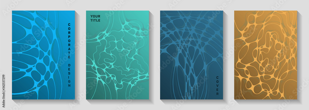 Fashionable dance party flyers. flexible waves fusion backdrops. Vivid ...