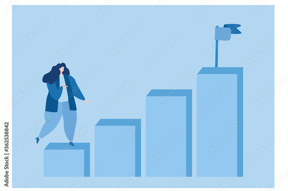 Career move up , Vector illustration for web banner, infographics ...