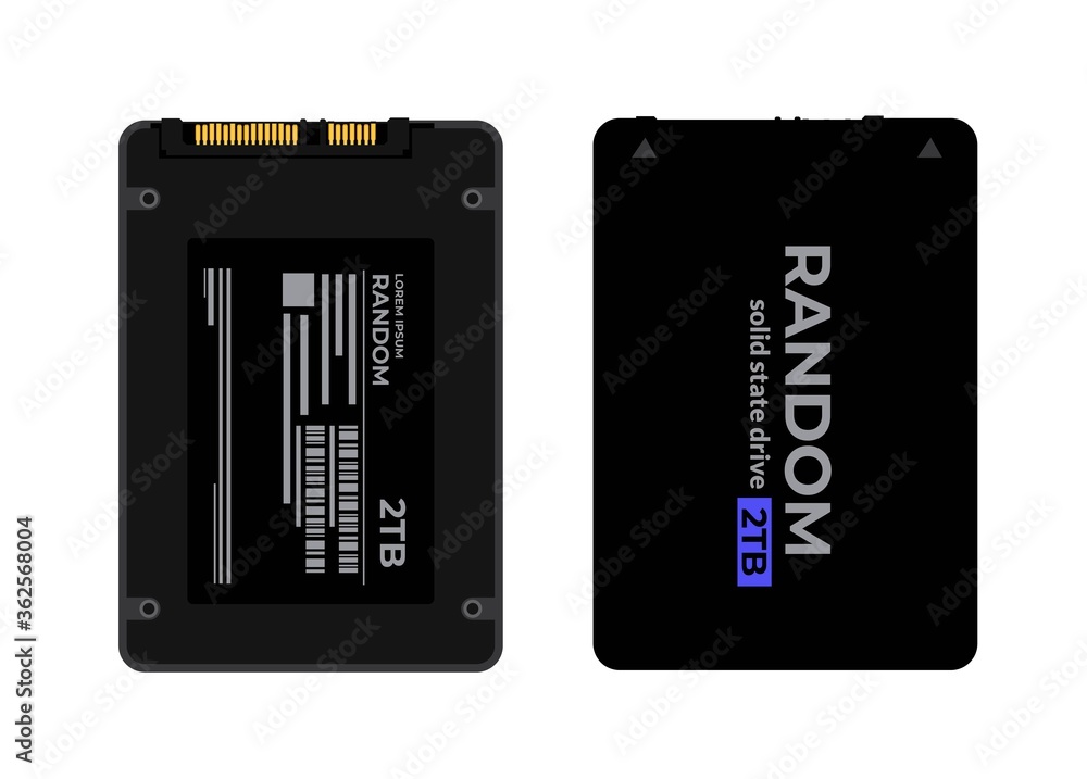 Ssd Solid state drive vector Stock Vector | Adobe Stock