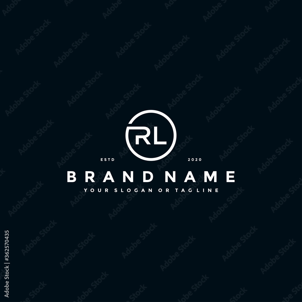 letter RL logo design vector Stock Vector | Adobe Stock