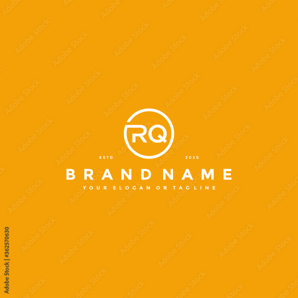 letter RQ logo design vector Stock Vector | Adobe Stock