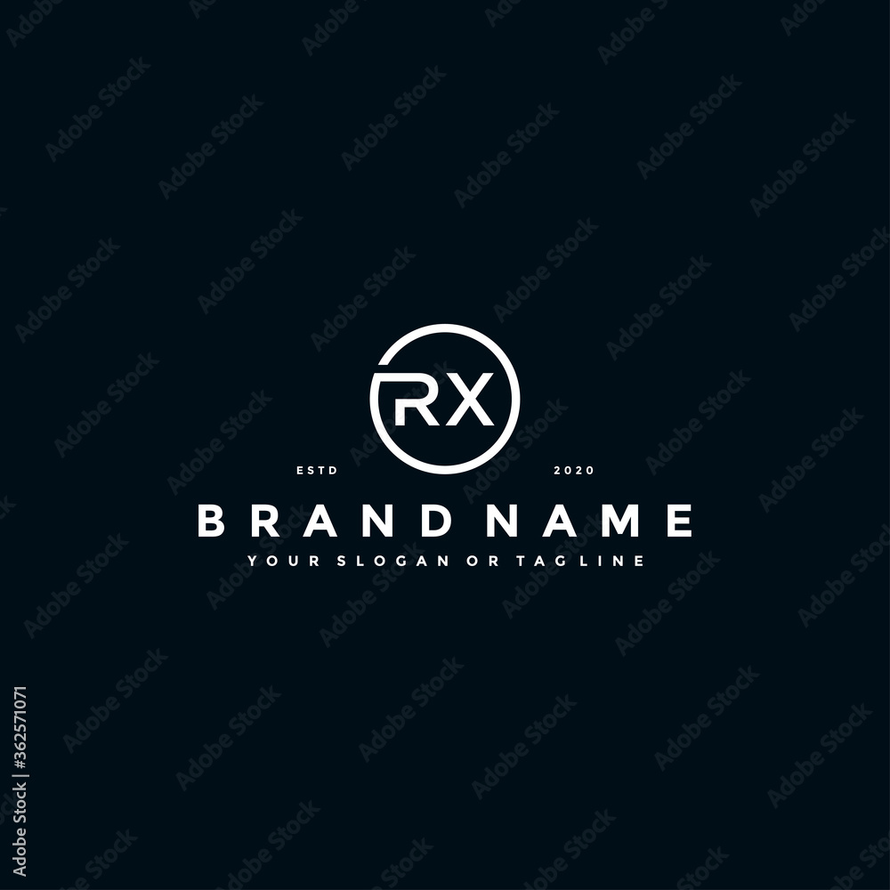 letter RX logo design vector Stock Vector | Adobe Stock