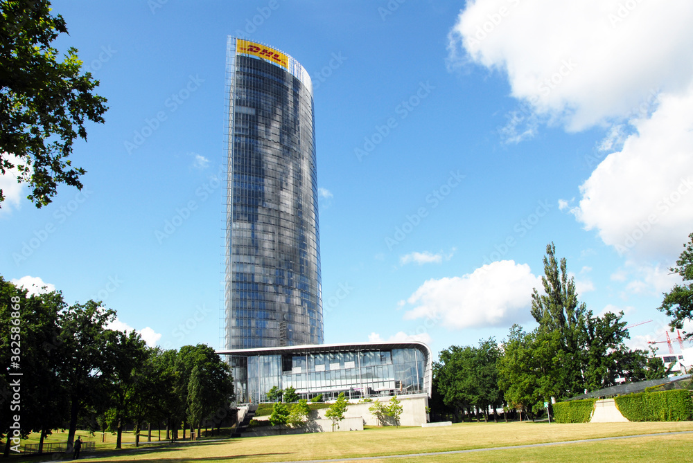 Bonn, North Rhine-Westphalia / Germany - July 7, 2008: DHL sign at the ...