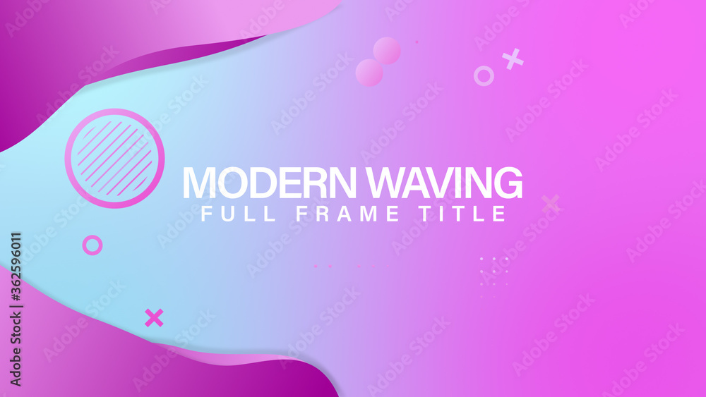 Modern Waving Full Frame Title Stock Template | Adobe Stock