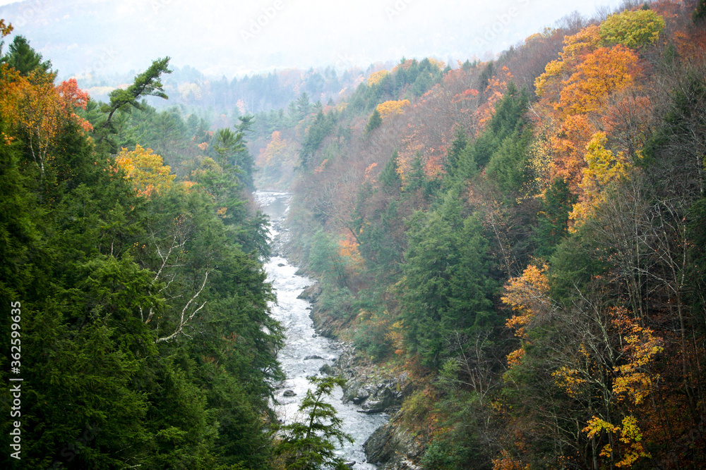 The Quechee Gorge is located in Quechee, Vermont along U.S. Route 4 ...