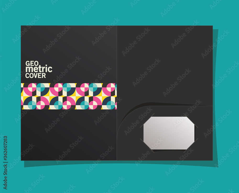geometric cover file design of Mockup corporate identity template and ...