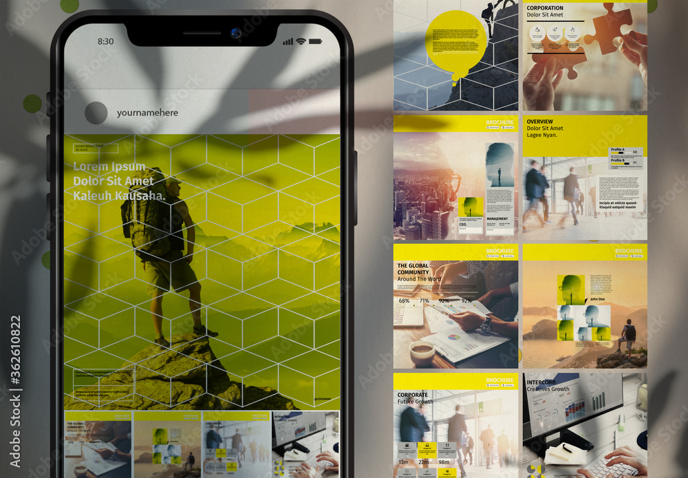 Social Media Business Post Layouts Stock Template | Adobe Stock