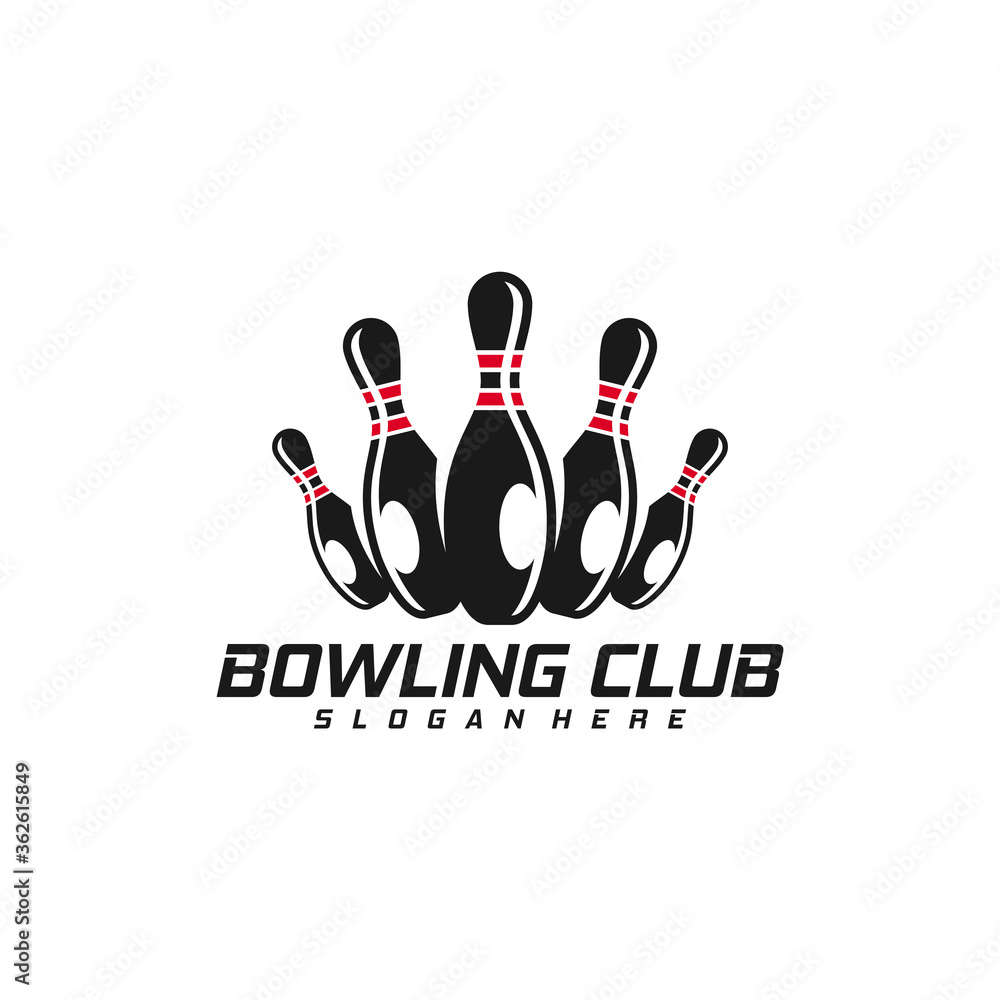 Bowling logo design concept vector template, emblem tournament template ...