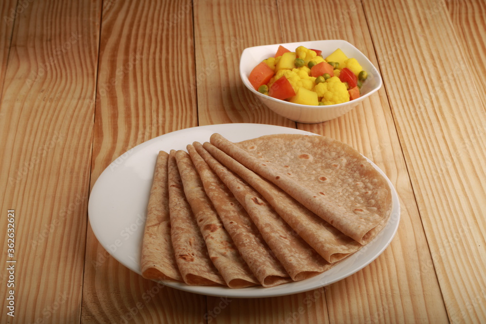 Chapathi_ Indian flat bread Stock Photo | Adobe Stock