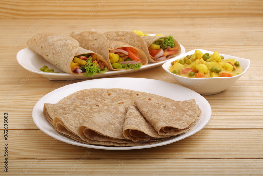 Chapathi_ Indian flat bread Stock Photo | Adobe Stock