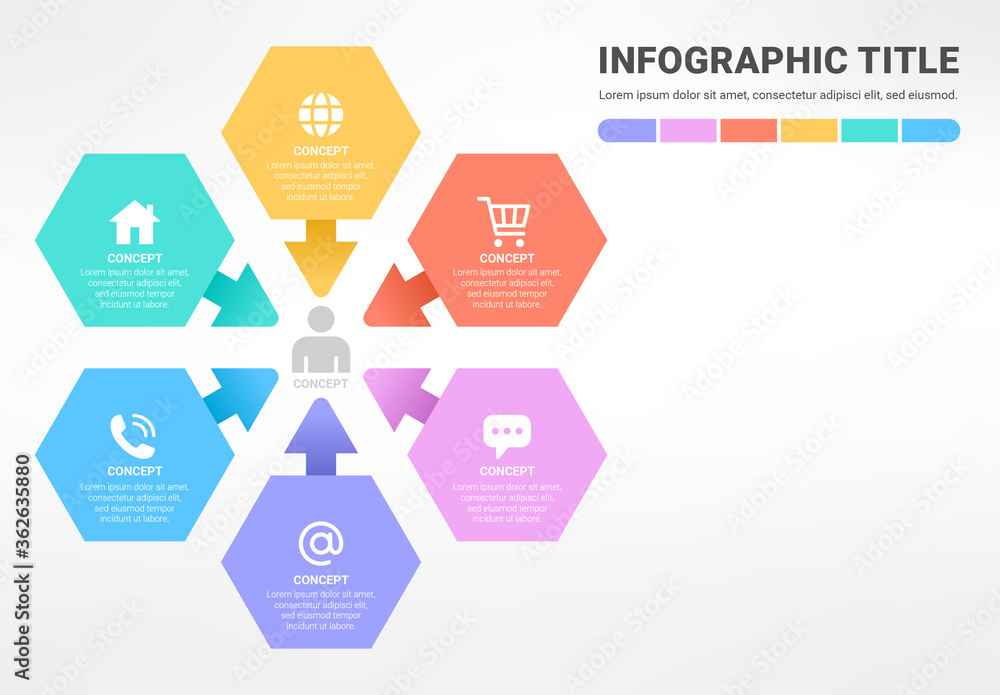 Colorful Infographic Layout Stock Template | Adobe Stock