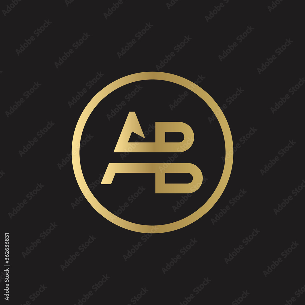 AB Logo Design Business Typography Vector Template. Creative Linked ...