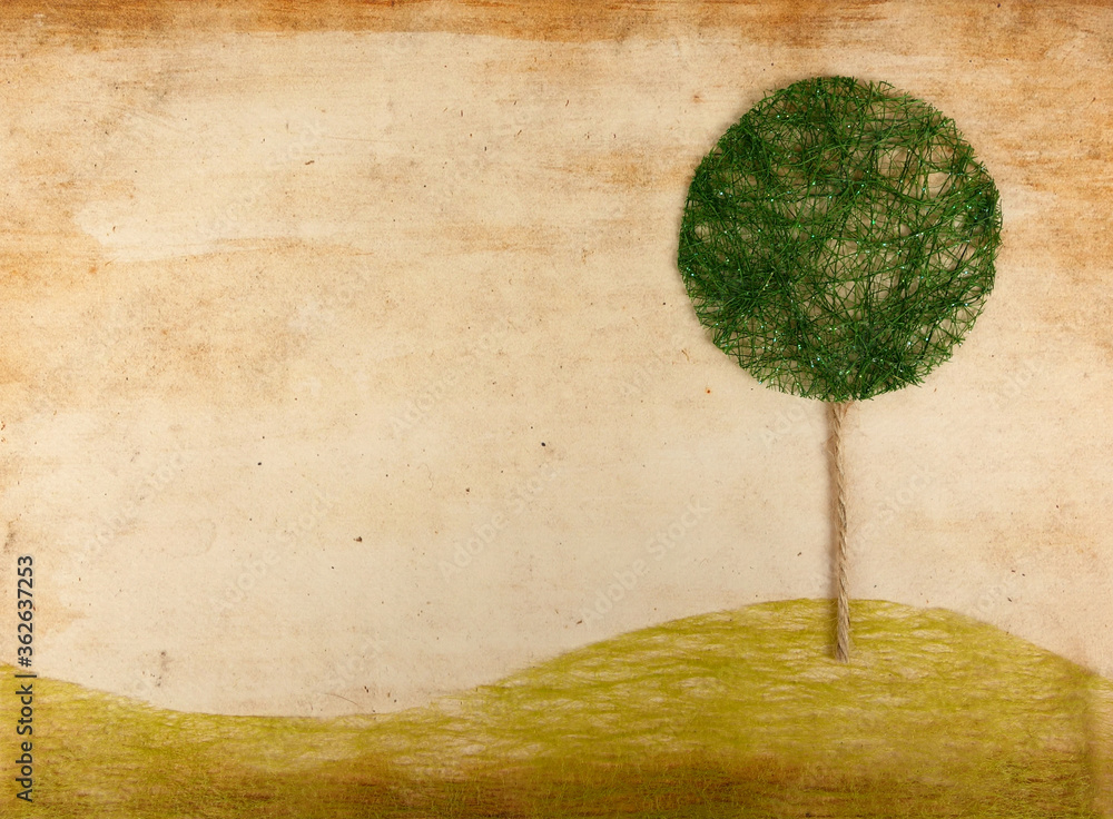 Scrapbook landscape Stock Photo | Adobe Stock