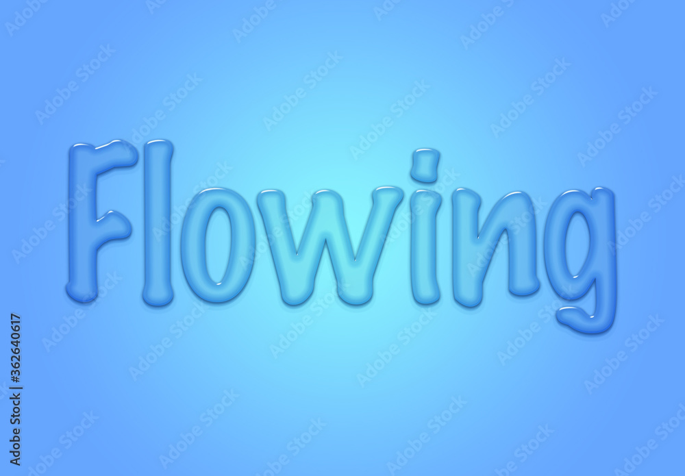 Drop Flowing Fluid Text Effect Mockup Stock Template | Adobe Stock