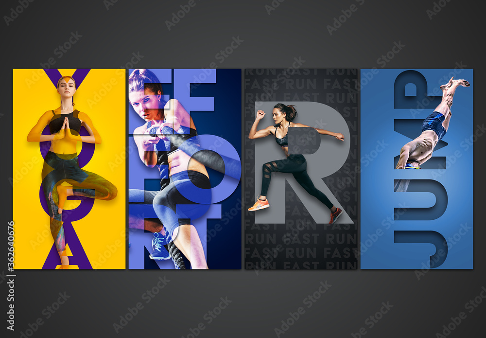 Sports Social Media Stories Layouts Stock Template | Adobe Stock