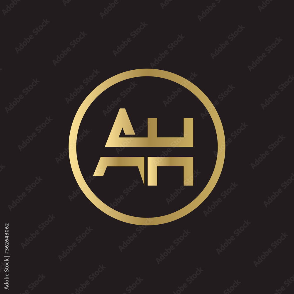 AH Logo Design Business Typography Vector Template. Creative Linked ...