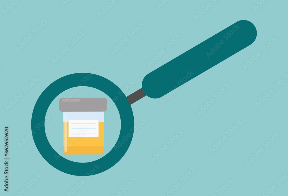 Urine test icon. Medical clipart isolated on white background. Analysis ...