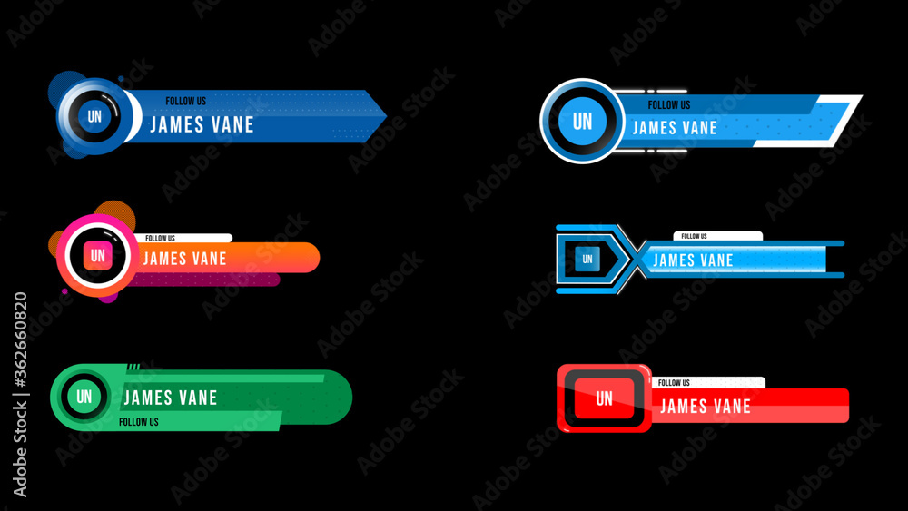 Dynamic Modern Lower Third Stock Template | Adobe Stock