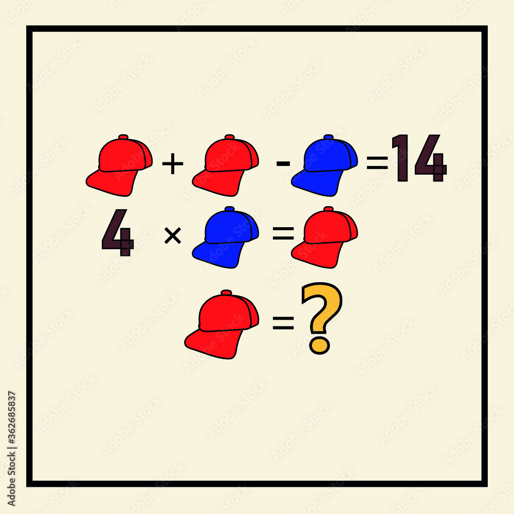 Mathematical rebus. Counting game for preschool children.A riddle for ...