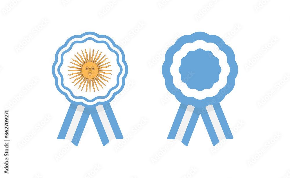 Argentinian cockade ribbons with flag colors. National symbol of ...