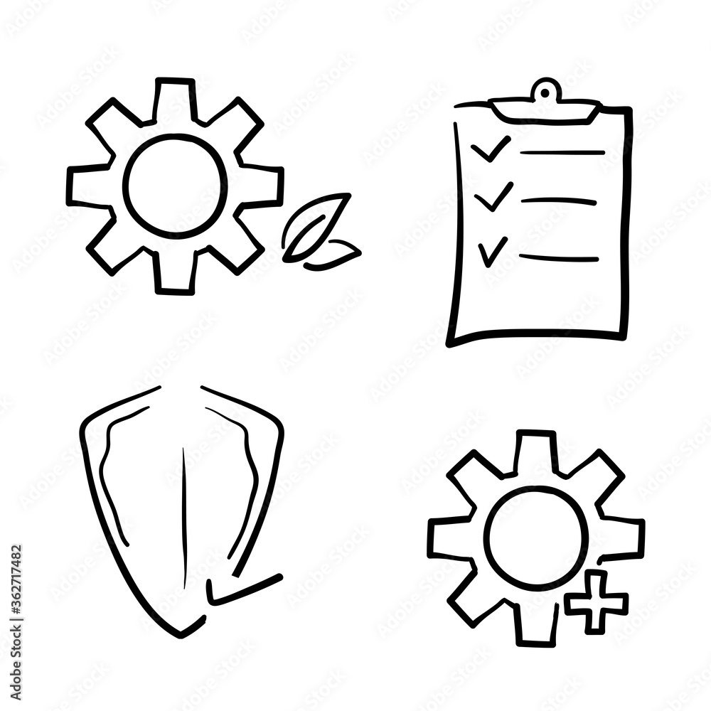 hand drawn HSE concept, occupational safety and health administration ...
