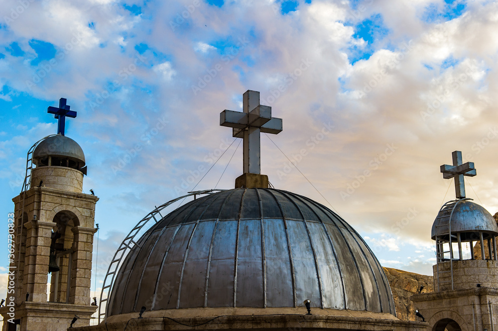 Monasteries in Ma`loula: Greek Catholic Mar Sarkis and Greek Orthodox ...