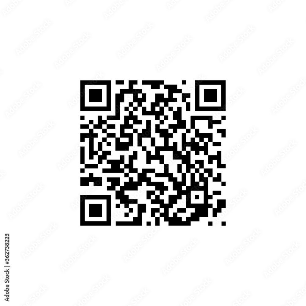 Vector QR code sample for smartphone scanning isolated on white ...