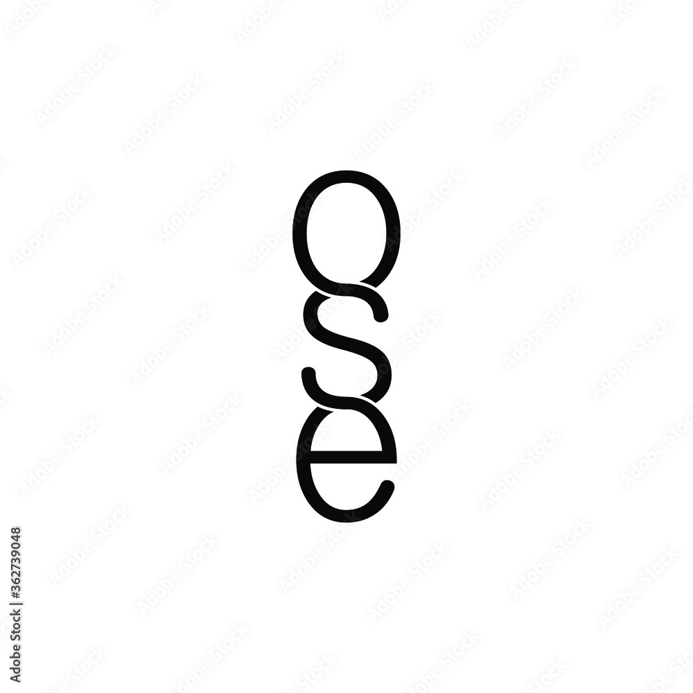 ose letter original monogram logo design Stock Vector | Adobe Stock